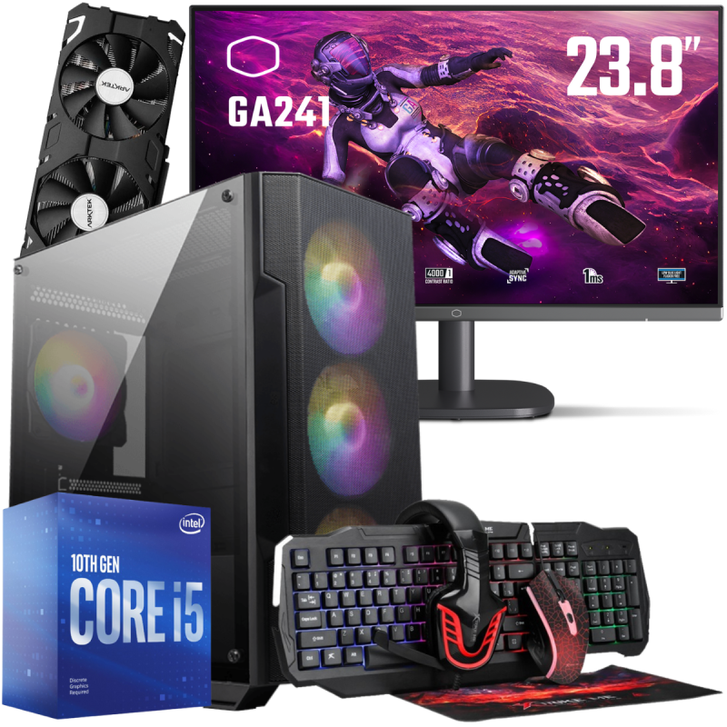 Setup Gamer SPECIAL Pc De Bureau Gaming / i5-10400F / GTX 1660 Ti 6G / 16 Go Avec Écran Cooler ...