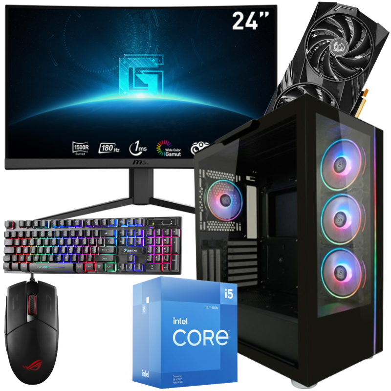 Setup Gamer MSI Pc de Bureau Gaming / i5-12400F / RTX 4060 8G / 32 Go ...
