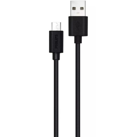 Câble USB Vers micro-USB Philips 1.2 m / Noir