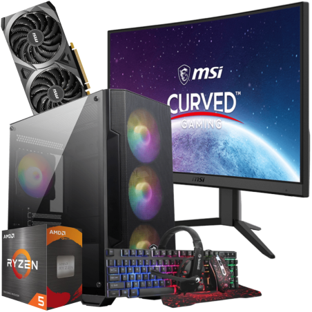 Setup Gamer Full MSI Pc de Bureau Gaming / Ryzen 5 5600X / RTX 3060 12G ...