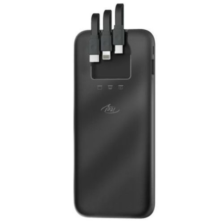 Power Bank Itel STAR 100C Avec 3 Câbles / 10000 mah / Noir