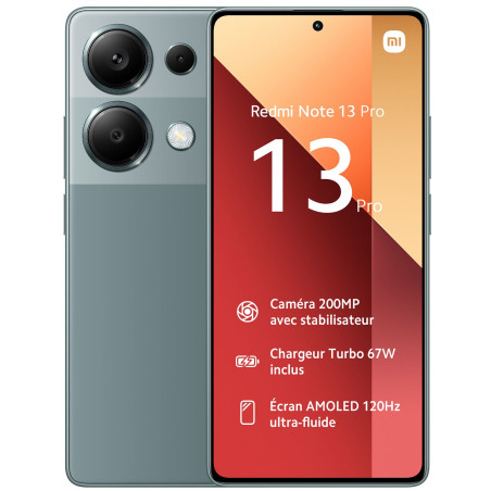 Smartphone XIAOMI Redmi Note 13 PRO/ 8GO / 256GO / Vert