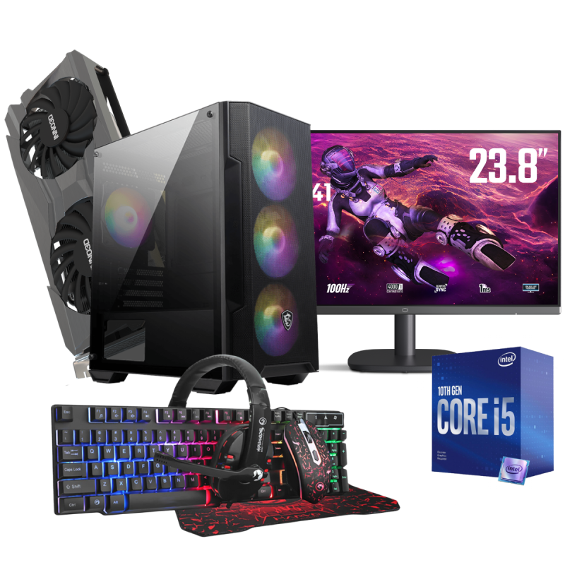 Setup Gamer SPECIAL Pc de Bureau Gaming / i5-10400F / RTX 3050 8G / 16 Go Avec Écran Cooler ...