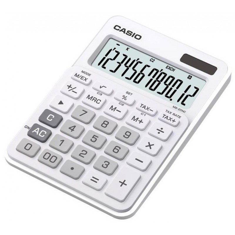 Calculatrice Casio MS-20NC-WE / Blanc