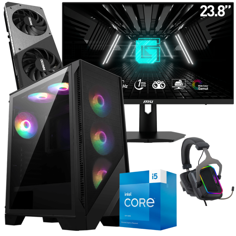 Setup Gamer Special Pc de Bureau Gaming / i5-13400F / RTX 4070 SUPER 12G / 32 Go Avec Écran MSI ...