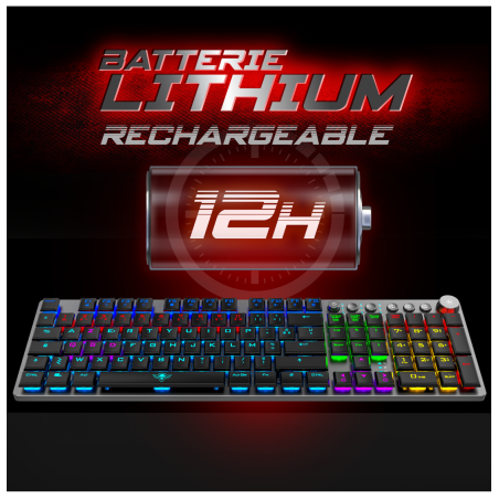 Clavier gaming mécanique Sans Fil RGB Spirit of Gamer XPERT-K1500 / RED ...
