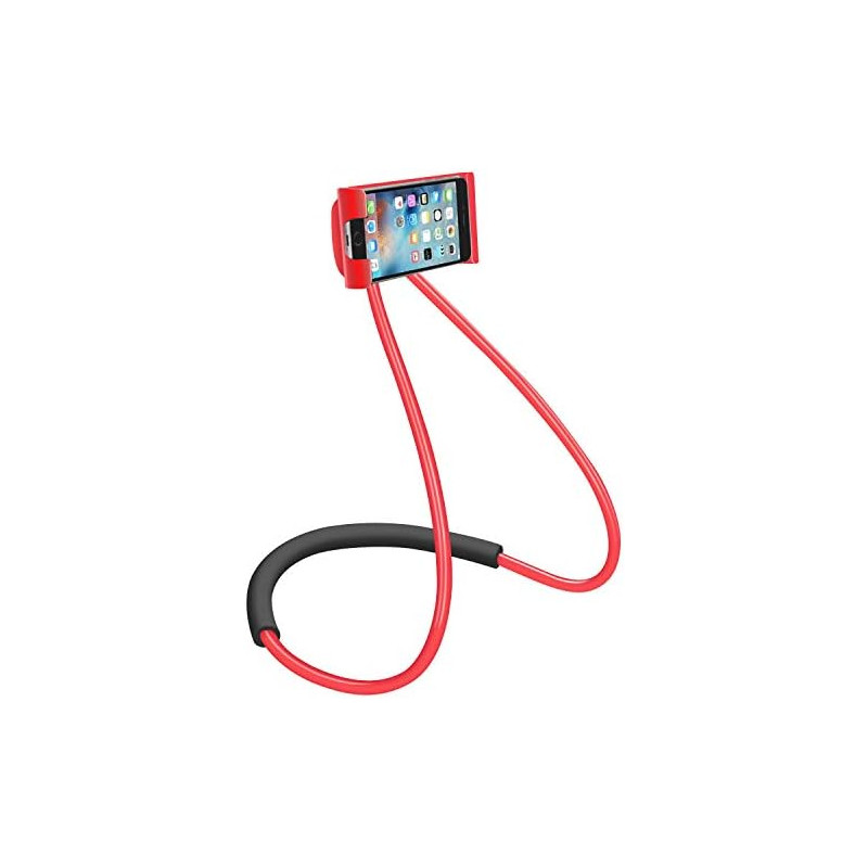 Support universel flexible pour Smartphone / Rotation à 360° / Rouge