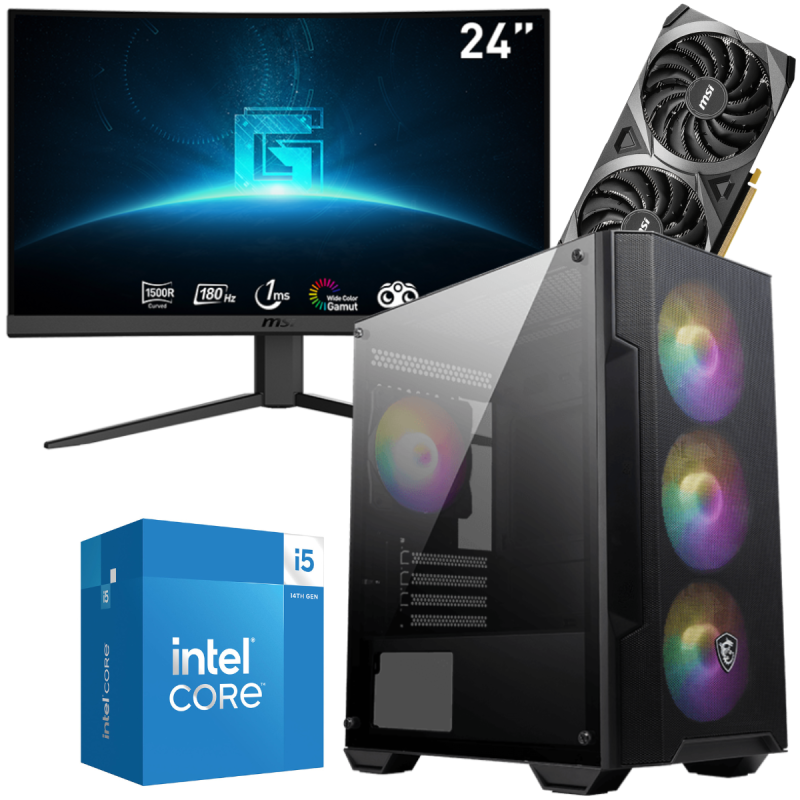 Setup Gamer MSI Pc de Bureau Gaming / i5-14400F / RTX 3060 12G / 32 Go ...