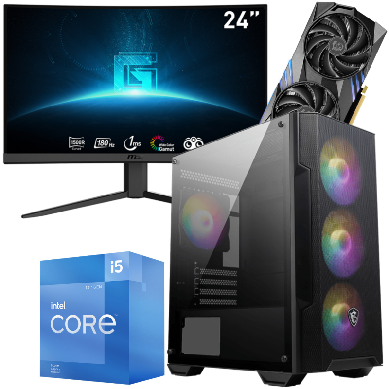 Setup Gamer MSI Pc de Bureau Gaming / i5-12400F / RTX 4060 Ti 8G / 16 ...
