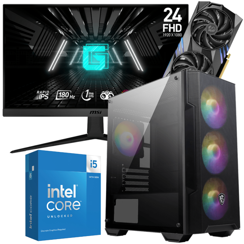 Setup Gamer MSI Pc de Bureau Gaming / i5-14600KF / RTX 4060 Ti 8G / 32 ...