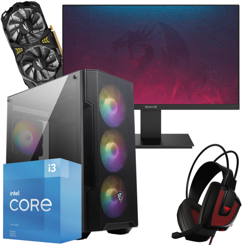 Setup Gamer SPECIAL Pc de Bureau Gaming / i3-10105F / RX 580 8G / 16 Go ...