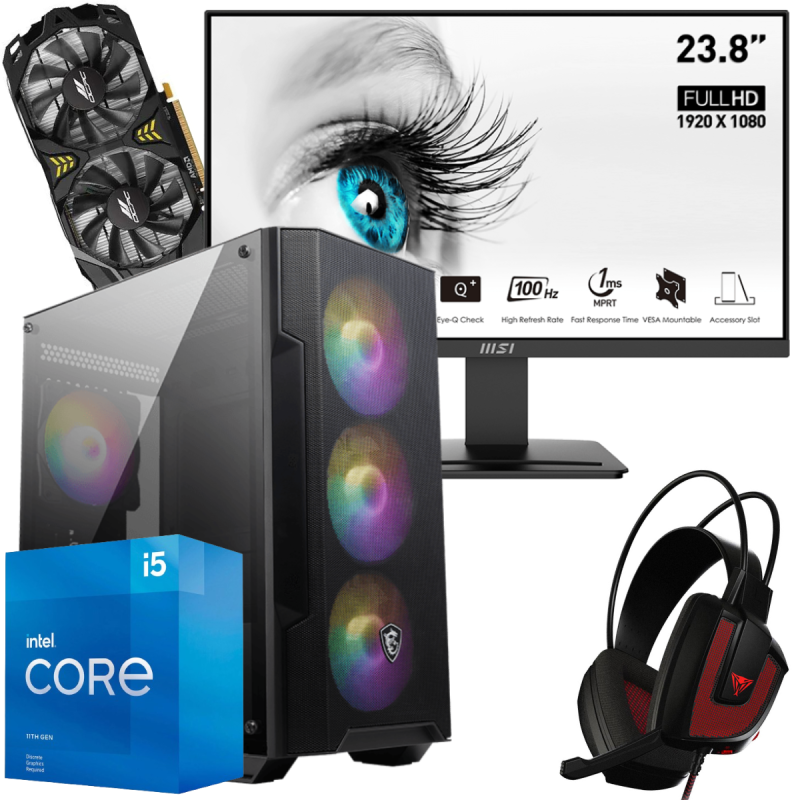 Setup Gamer SPECIAL Pc de Bureau Gaming / i5-11400F / RX 580 8G / 16 Go ...