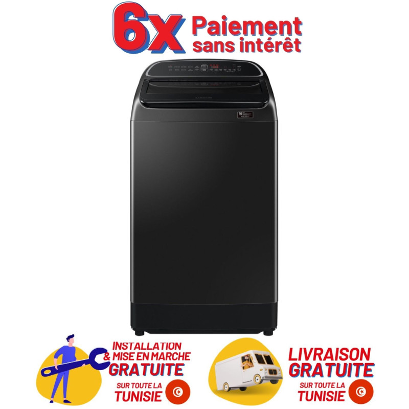 Machine à Laver Samsung Top Load WA14T5260BV / Noir + Livraison + Installation et Mise en Marche ...