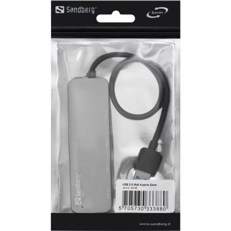 HUB USB SANDBERG USB 3.0 4 PORT / SILVER
