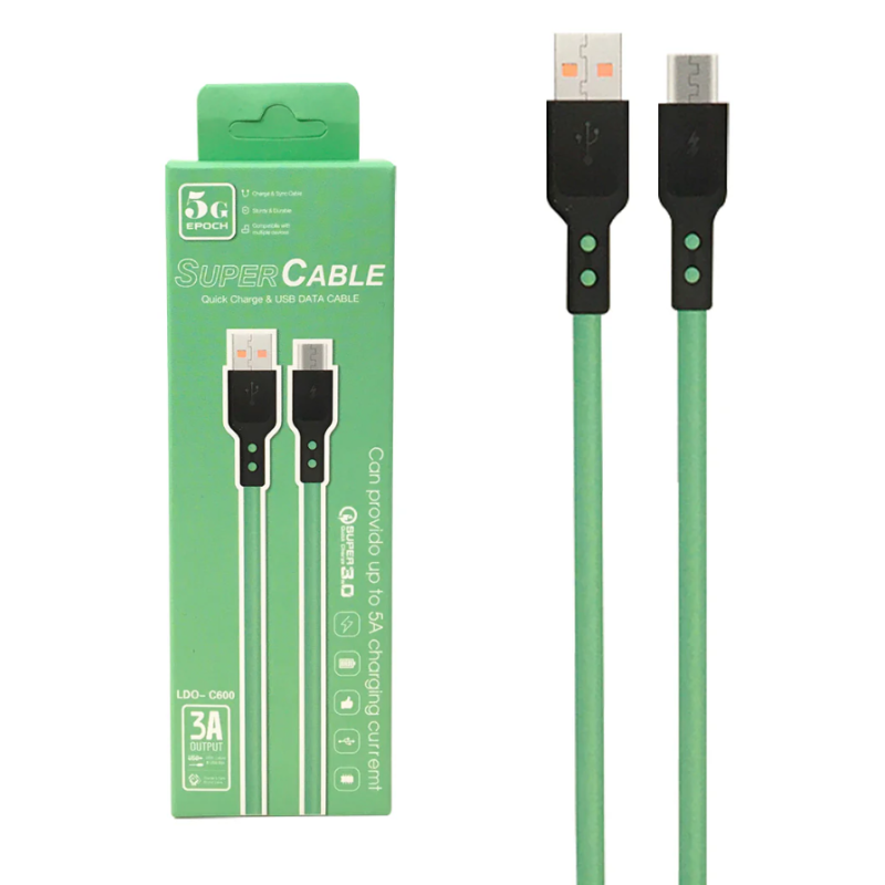 CABLE CHARGEUR USB VERS TYPE C / 5A / Vert