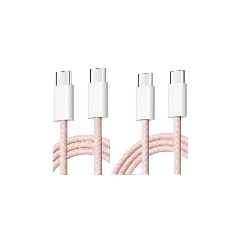 CABLE CHARGEUR Type C VERS Type C / 25W / ROSE