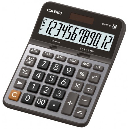 CALCULATRICE CASIO DX-12B_BK / Pile Et Solaire / 12 CHIFFRES / NOIR