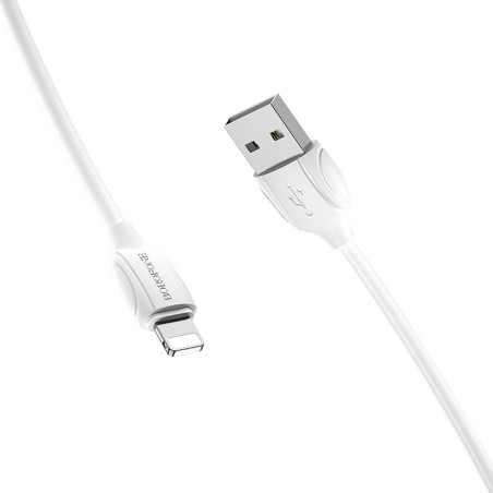 Câble Chargeur USB vers Lightning BOROFONE BX19 / 2.4A / Blanc