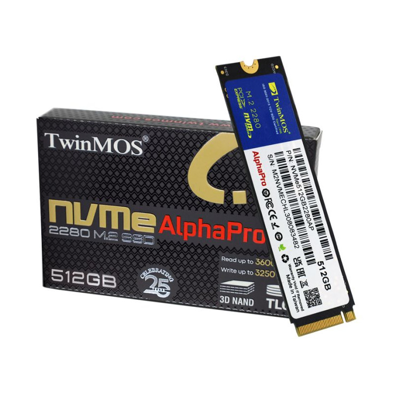 DISQUE DUR INTERNE TWINMOS ALPHAPRO NVME 512GO SSD M.2 PCIE