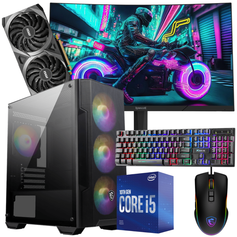 Setup Gamer Special Pc De Bureau Gaming I5 10400f Rtx 3060 12g 16