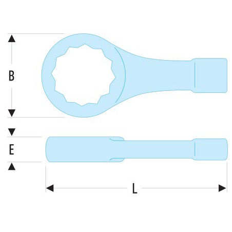 Clé polygonale à frapper 36 mm Facom 50.36
