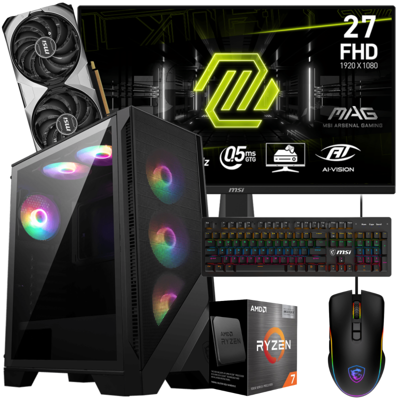 Setup Gamer Special Pc de Bureau Gaming / Ryzen 7 5800X / RTX 4070 ...