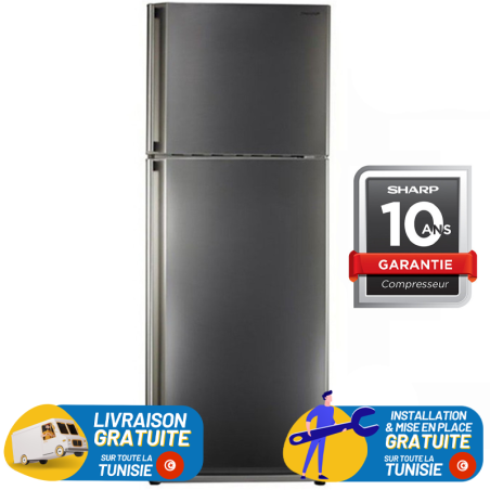 Réfrigérateur NoFrost Sharp SJ-58C-ST / 545L / Inox