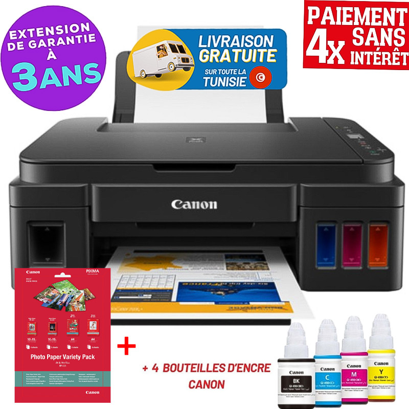 Imprimante CANON JET D'ENCRE Multifonction 3EN1 PIXMA G-2410 / Couleur ...