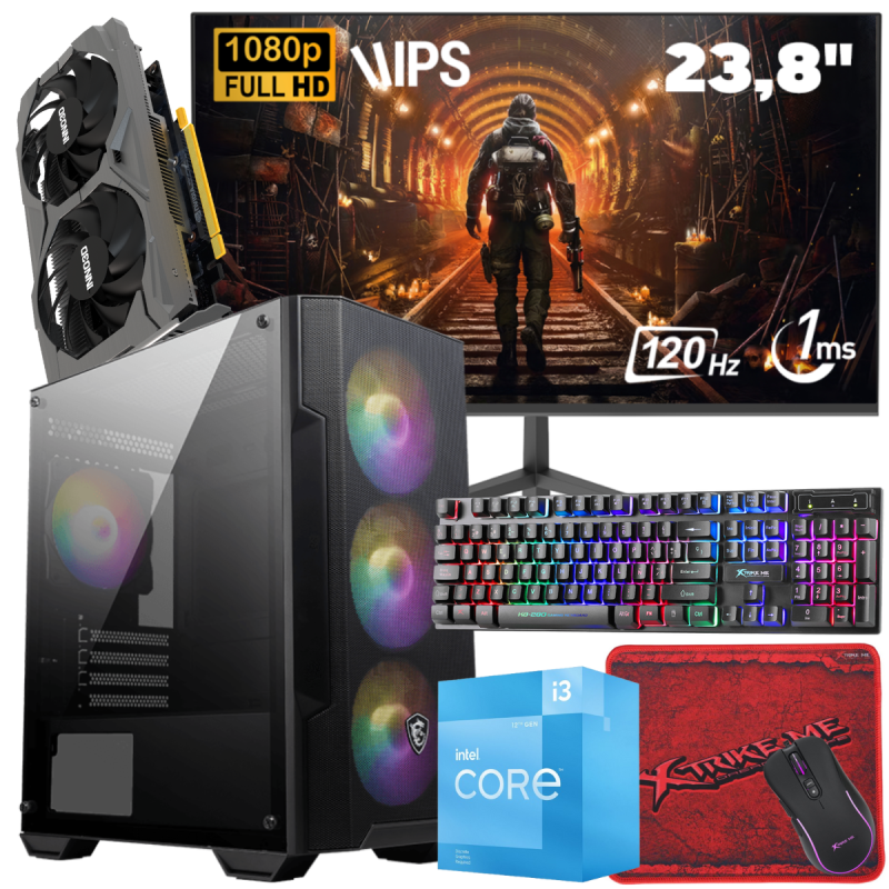 Setup Gamer Special Pc de Bureau Gaming / i3-12100F / GTX 1650 4G / 16 ...