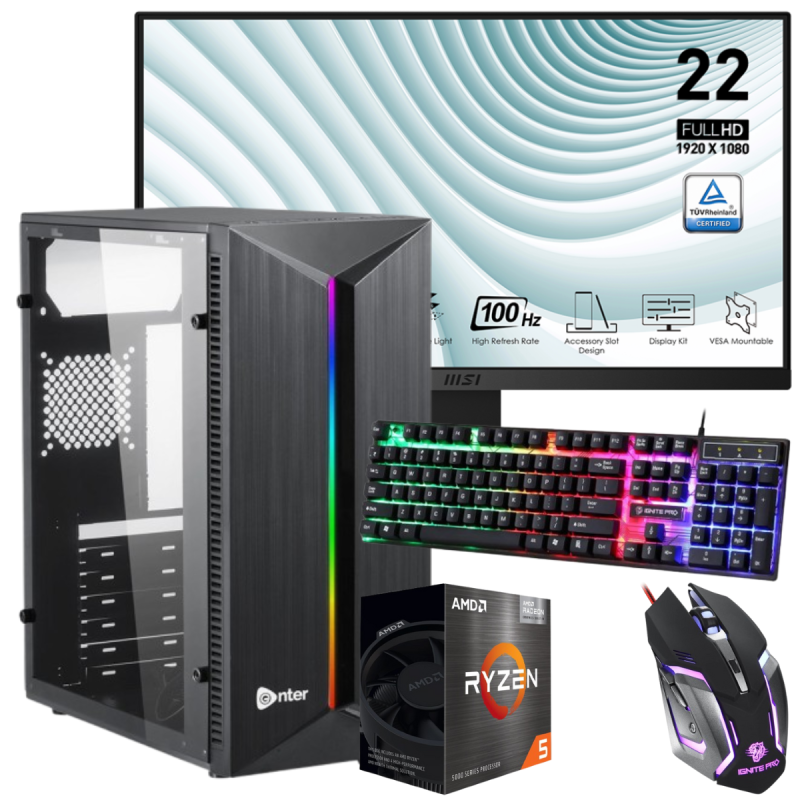 Setup Gamer Special Pc de Bureau Gaming / Ryzen 5 5600GT / Vega 7 / 16 ...