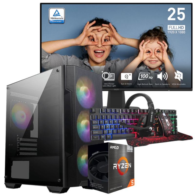 Setup Gamer Special Pc de Bureau Gaming / Ryzen 5 5600GT / Vega 7 / 32 ...