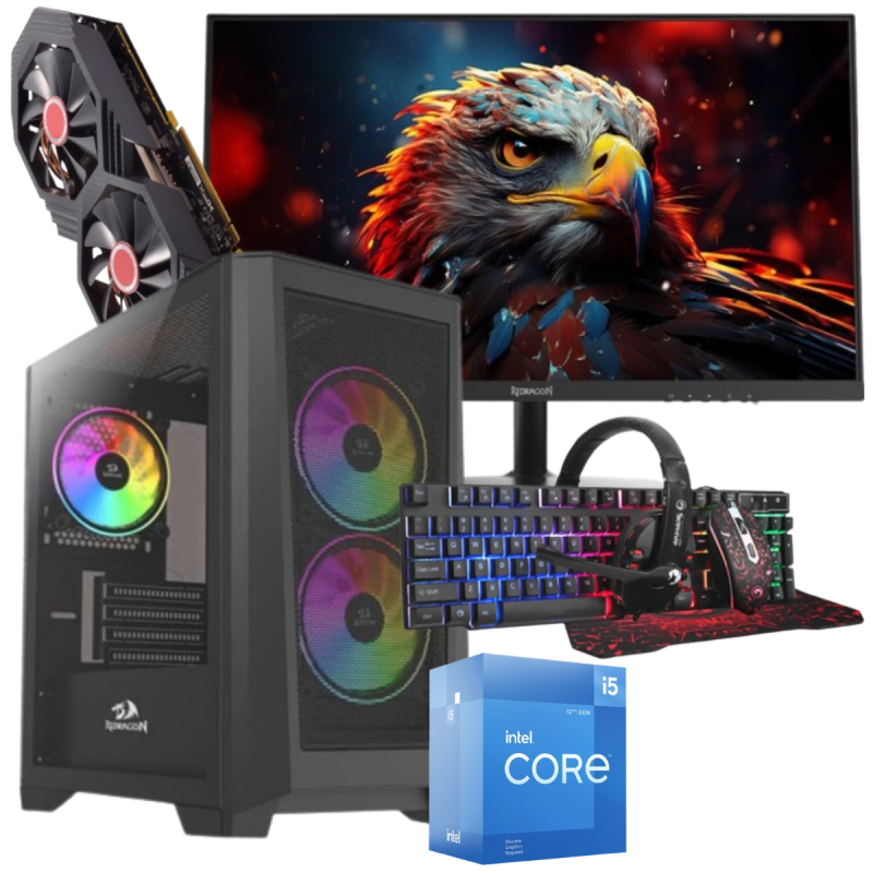 Setup Gamer Special Pc de Bureau Gaming / i5-12400F / RX 580 8G / 16 Go ...