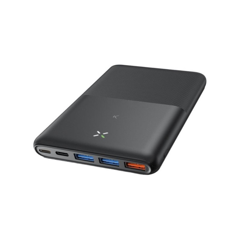 Power Bank KSIX BANKULTRASLIM 20000 mAh Avec Câble Type-C / Noir
