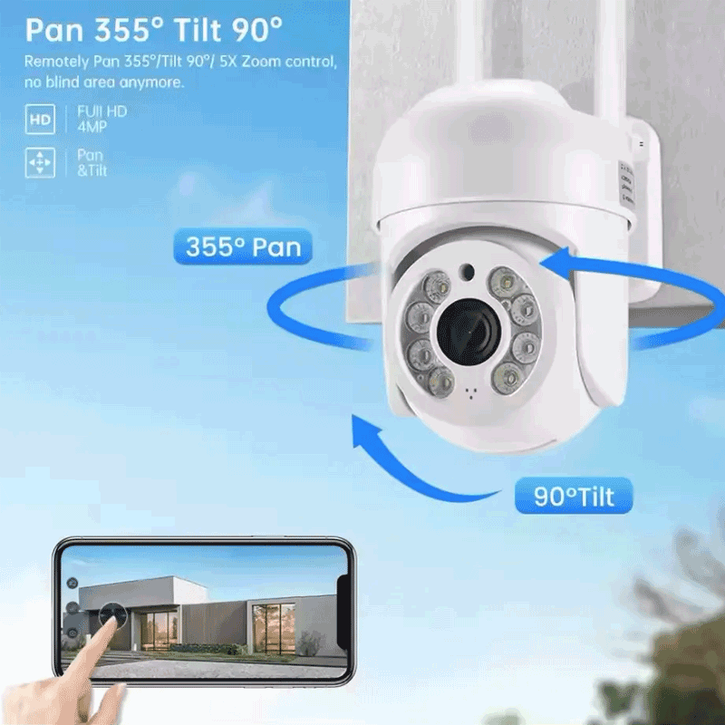 CAMÉRA INTELLIGENTE WIFI-EXTERNE AVEC MICRO RF2 2MP-ETANCHE