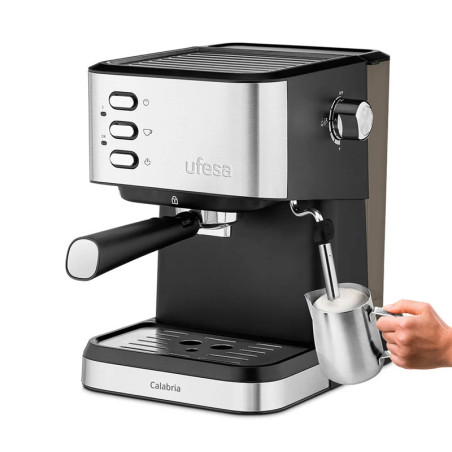 Machine à Café Expresso UFESA CALABRIA 1.5L NOIR ET Silver