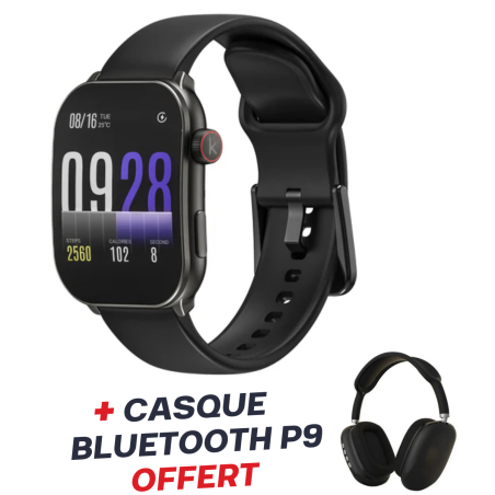 Montre Connectée Kieslect Watch Balance / Noir Avec Casque Bluetooth P9 ...
