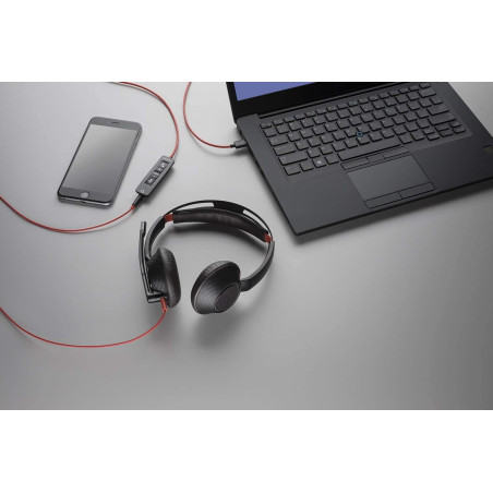 MICRO CASQUE FILAIRE HP POLY BLACKWIRE 5520 / NOIR