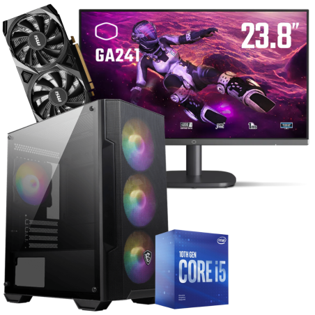 Setup Gamer Special Pc de Bureau Gaming / i5-10400F / RTX 3050 8G / 16 Go Avec Écran Cooler ...