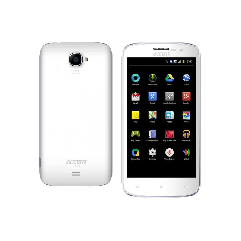 Téléphone Portable Accent A500 / Double SIM + Flip Cover + 2 SIM Offertes