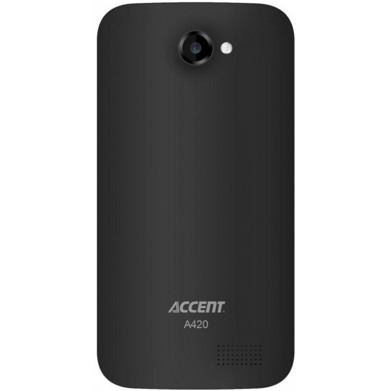 Téléphone Portable Accent A420C / Double SIM / Noir + 2 Coques