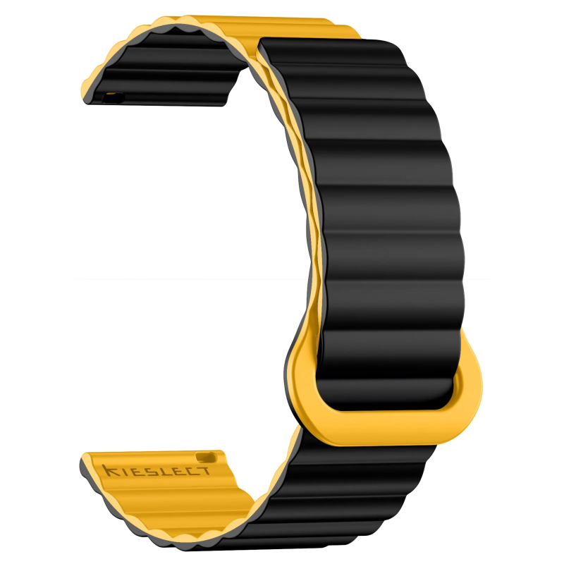 KIESLECT 22MM BLACK/YELLOW LOOP STRAP