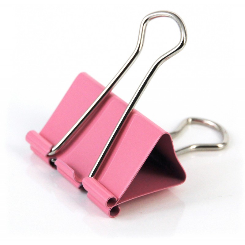 Boite de 40 mini pinces 19 mm / 4 couleurs