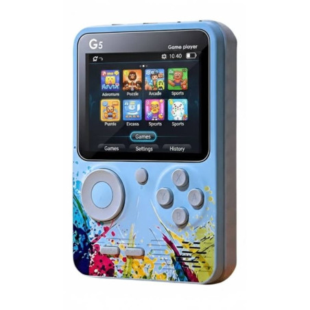 Console De Jeu GameBOX G5 Avec Manette / 500 Jeux / Bleu