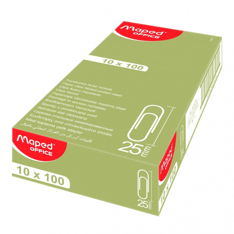 100 Trombones coudés Maped 25 mm