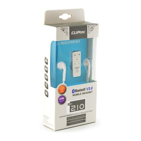 Ecouteur avec Micro Bluetooth Cliptec PBH210 / Blanc