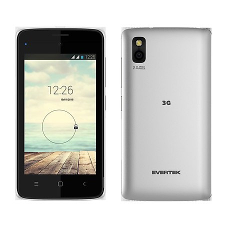 Téléphone Portable Evertek EverStar Q40 / Double SIM / Blanc + Coque ...