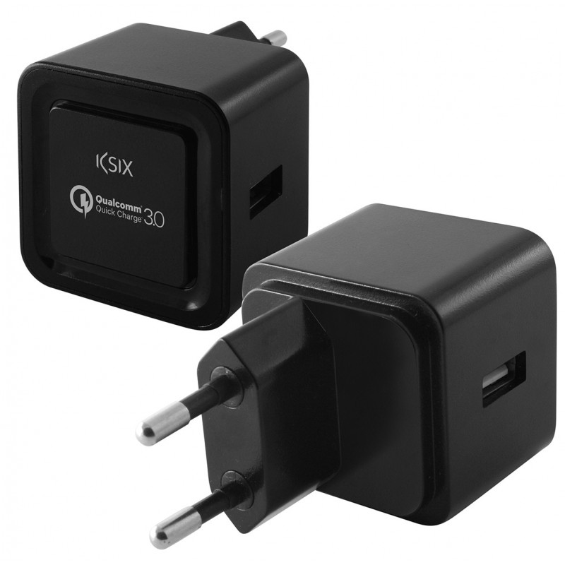 Chargeur Ultra rapide Ksix QuickCharge / Noir