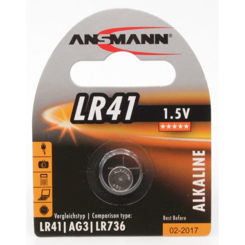 Pile Bouton Ansmann Alcaline LR41 / 1.5V