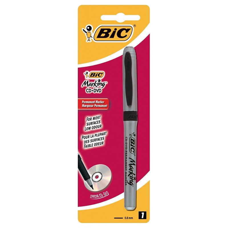 Marqueur permanent BIC Marking CD-DVD / Noir