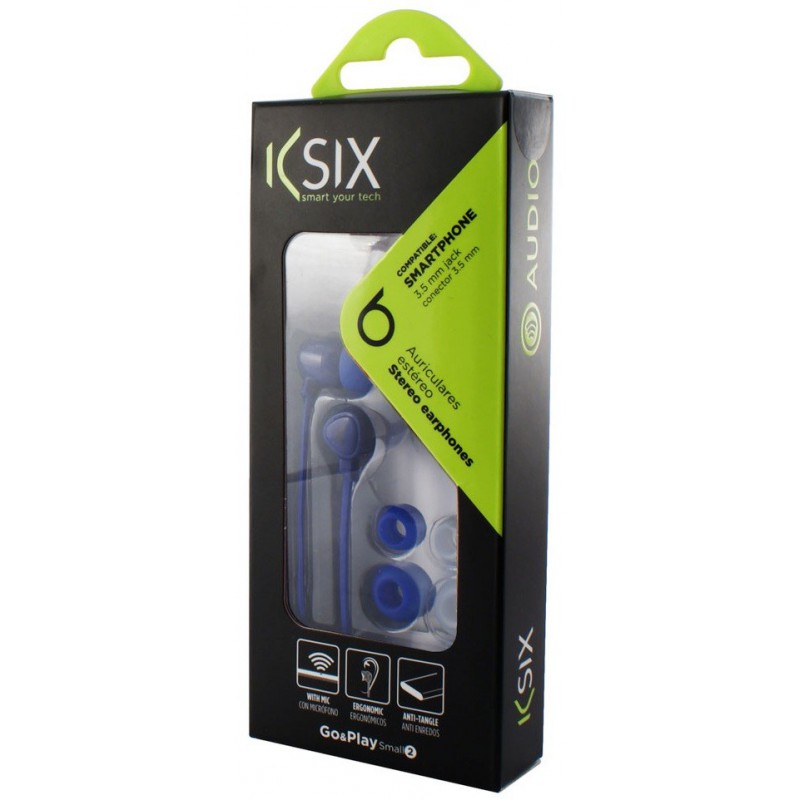 Ecouteurs avec Micro Ksix Go & Play / Bleu